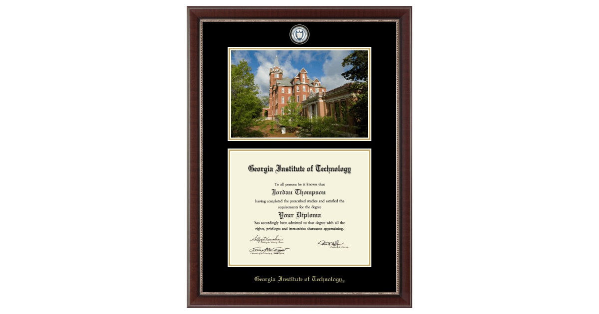 Campus Scene Masterpiece Diploma Frame in Chateau Georgia Institute of ...