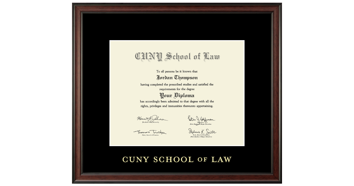 Gold Embossed Diploma Frame in Studio CUNY School of Law - Item #389500