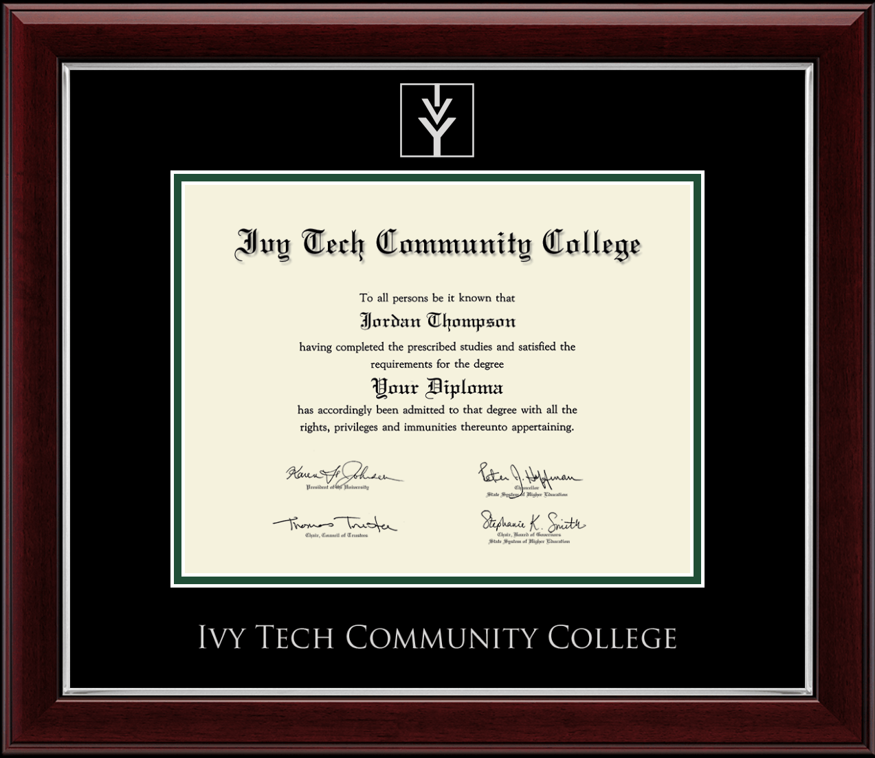Ivy Tech Community College Silver Embossed Diploma Frame in Gallery ...