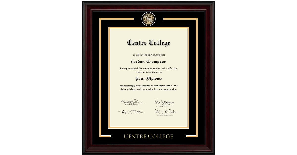 Showcase Edition Diploma Frame in Encore Centre College - Item #392532