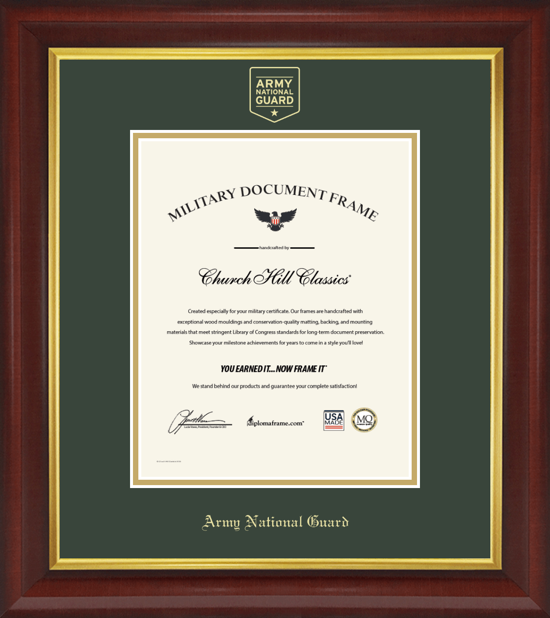 Army National Guard Vertical 8x10- Army National Guard Gold Embossed ...