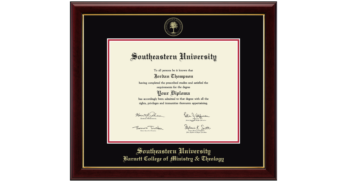 Gold Embossed Diploma Frame in Gallery Southeastern University - Item ...