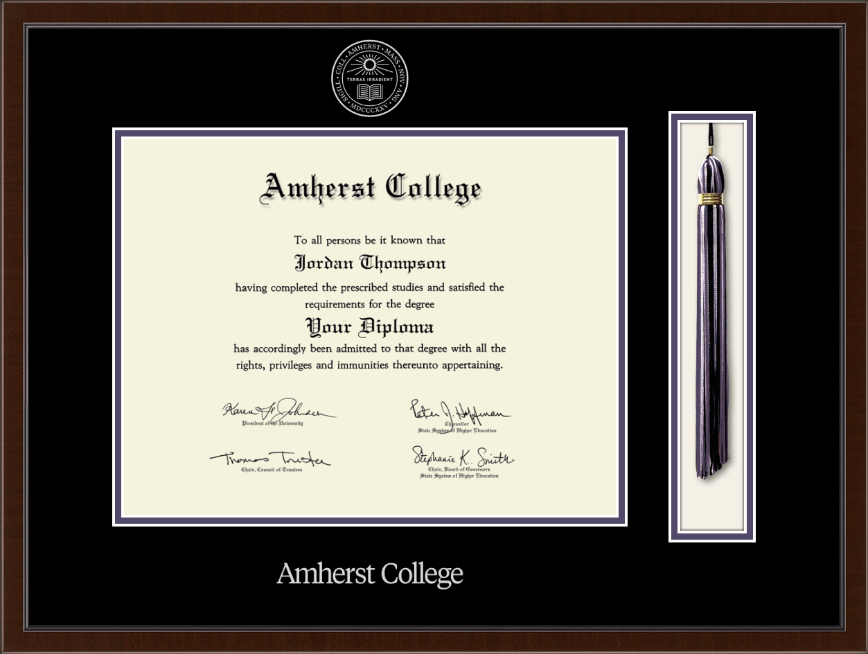 Amherst College Tassel Edition Diploma Frame in Delta - Item #393287