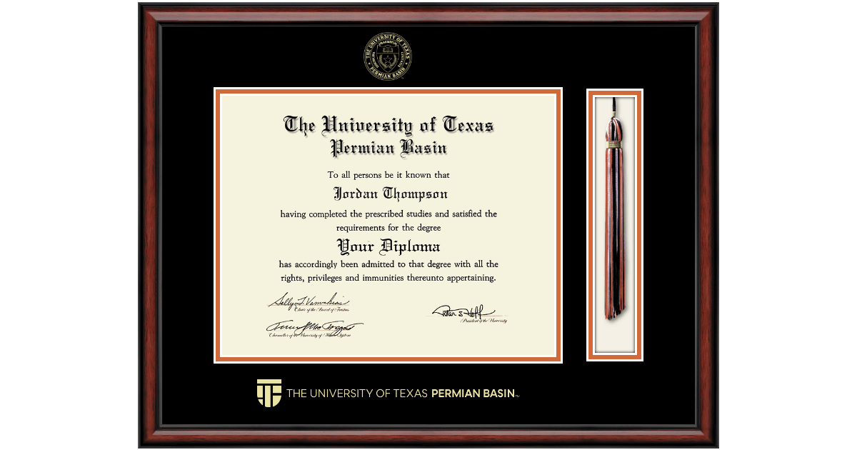 Tassel & Cord Diploma Frame in Southport The University of Texas ...