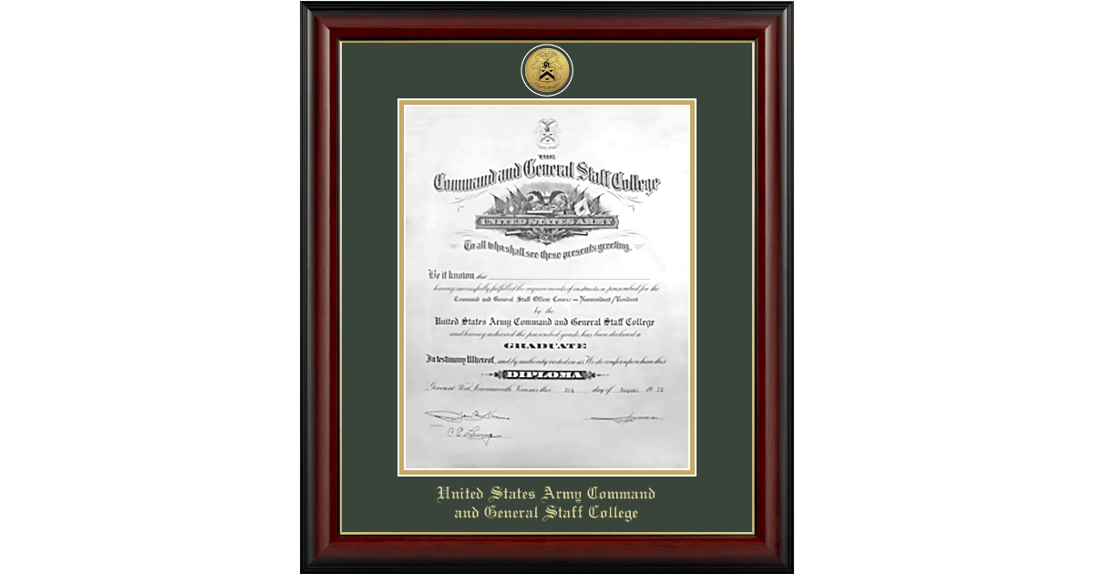 Gold Engraved Medallion Diploma Frame in Lancaster United States Army ...