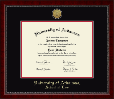 UARK School of Law Diploma Frames | Church Hill Classics
