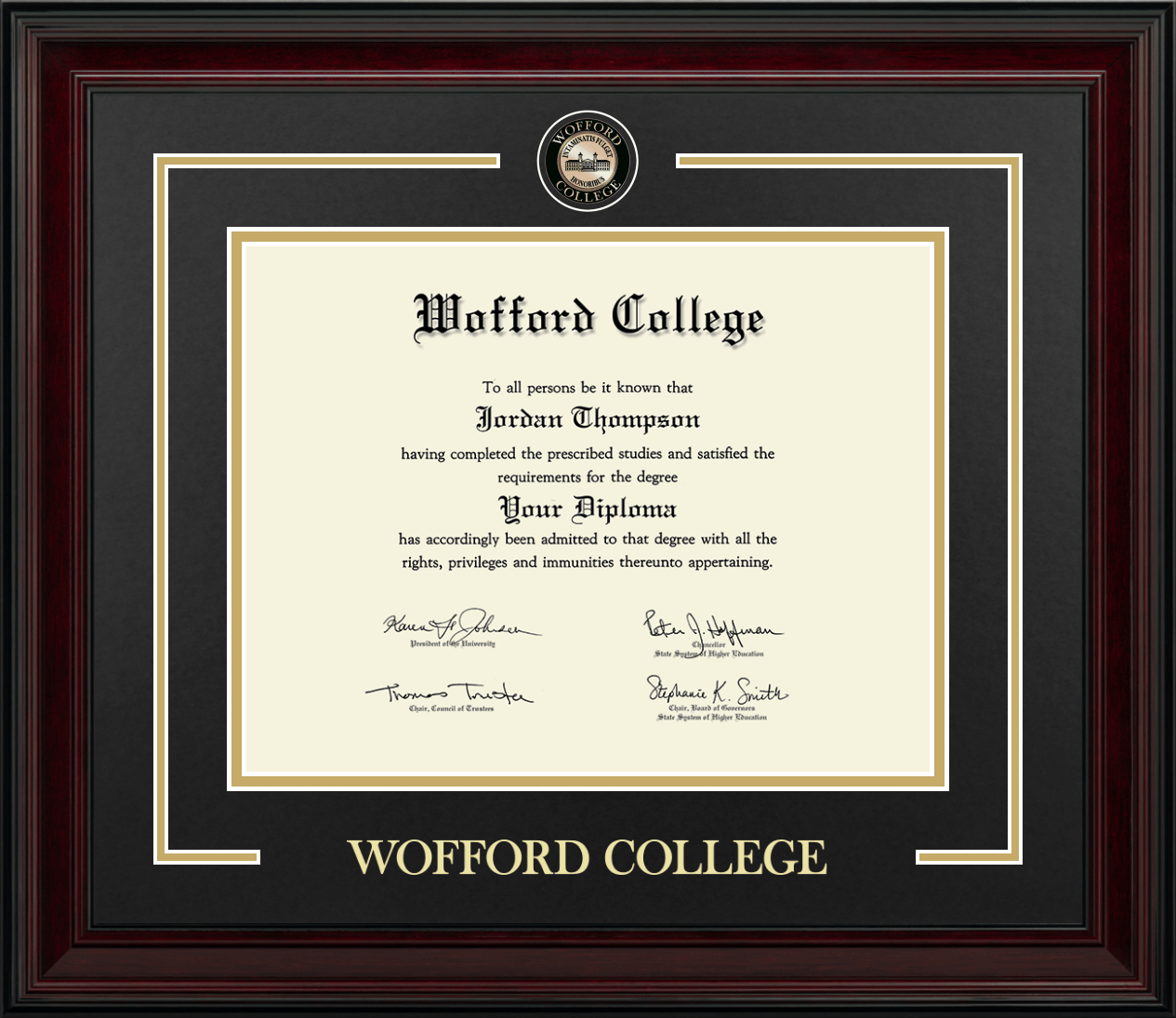 Wofford College Showcase Edition Diploma Frame in Encore - Item #397664 ...