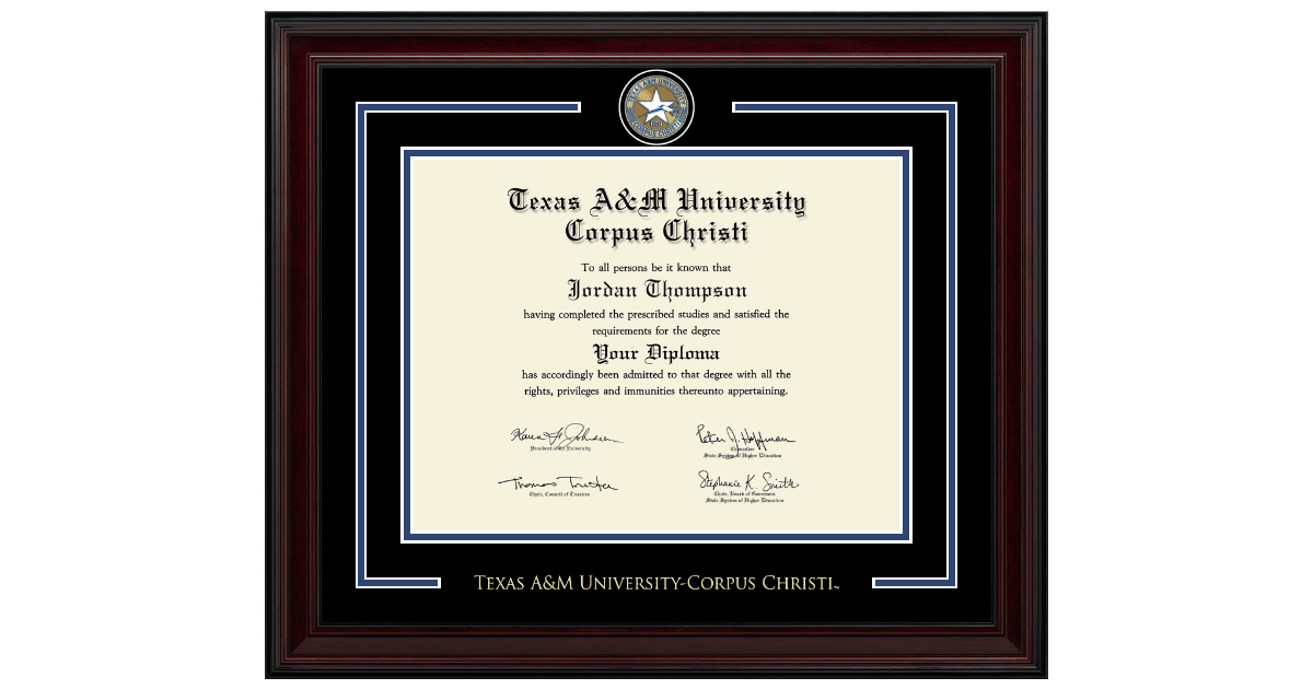 Showcase Edition Diploma Frame in Encore Texas A&M University Corpus ...