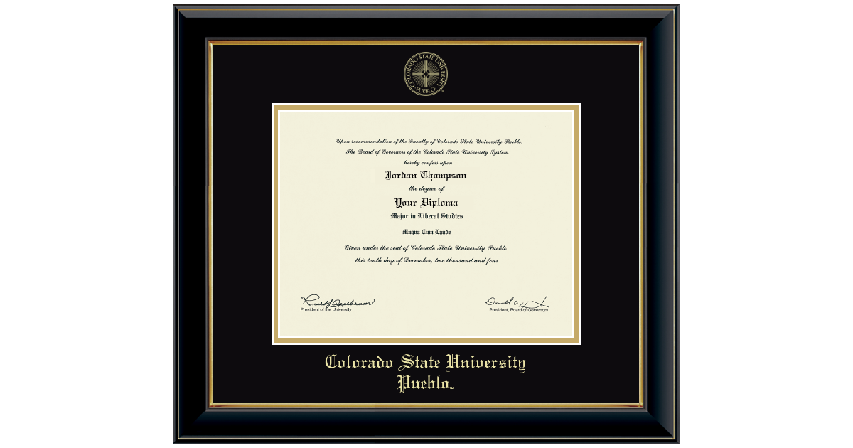 Gold Embossed Diploma Frame in Onyx Gold Colorado State University ...