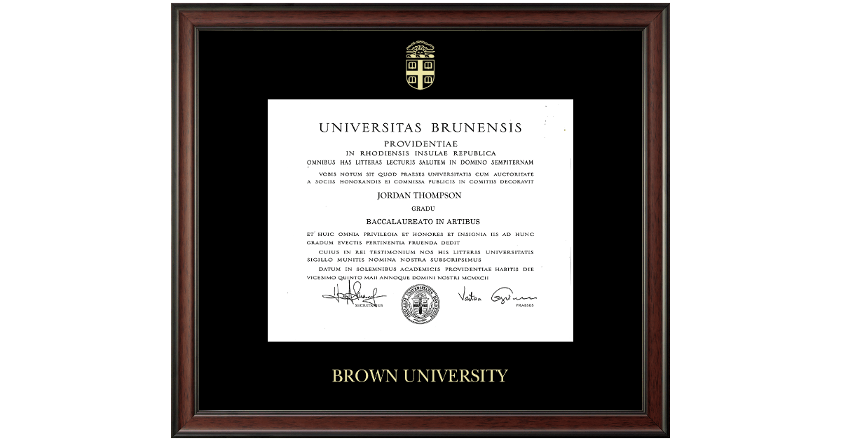 Gold Embossed Diploma Frame in Studio Brown University - Item #400578 ...
