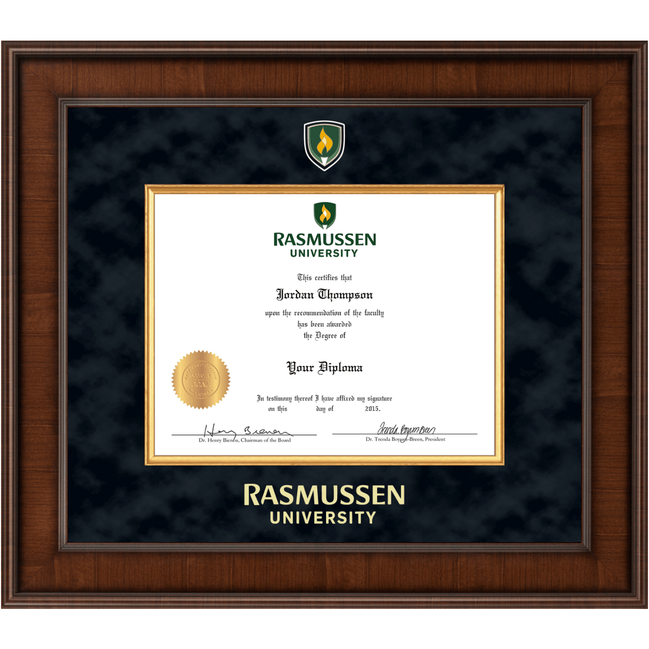 Presidential Masterpiece Diploma Frame in Madison Rasmussen University ...