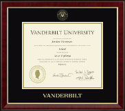 Vanderbilt University Diploma Frame | Church Hill Classics