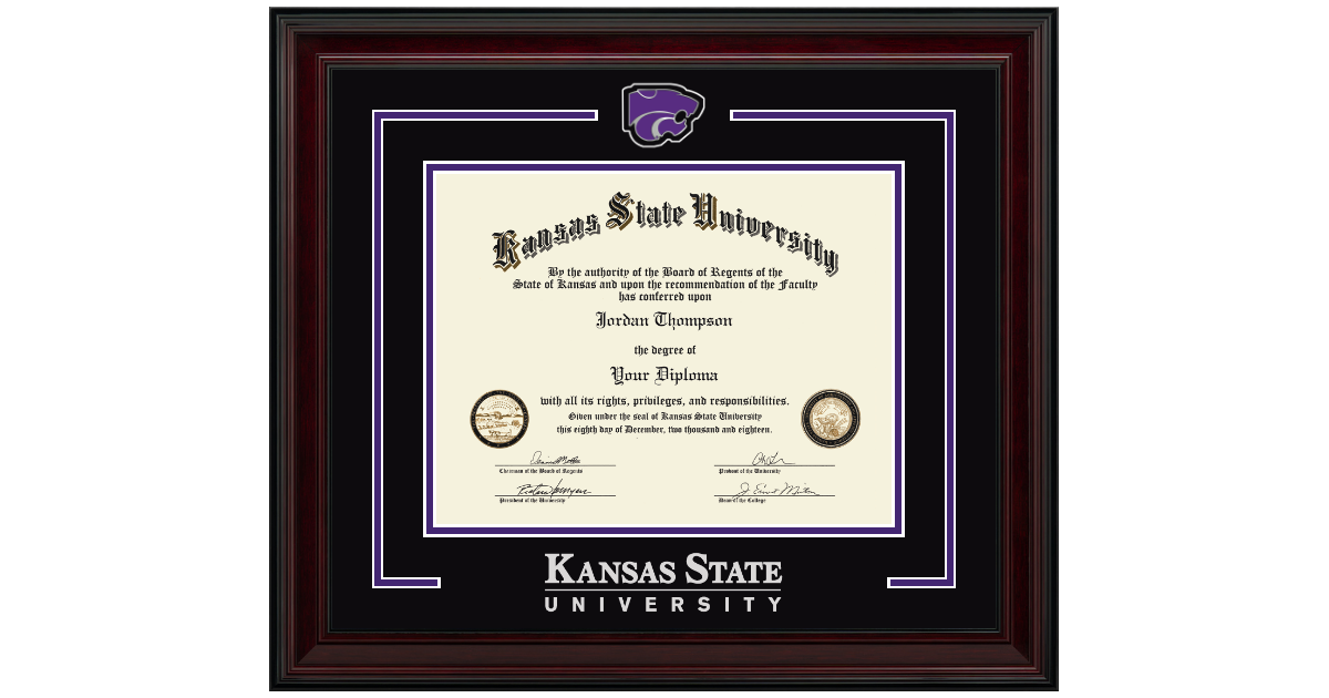 Spirit Medallion Diploma Frame in Encore Kansas State University - Item ...
