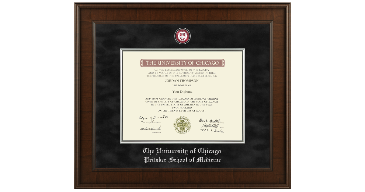 Presidential Masterpiece Diploma Frame in Madison University of Chicago ...