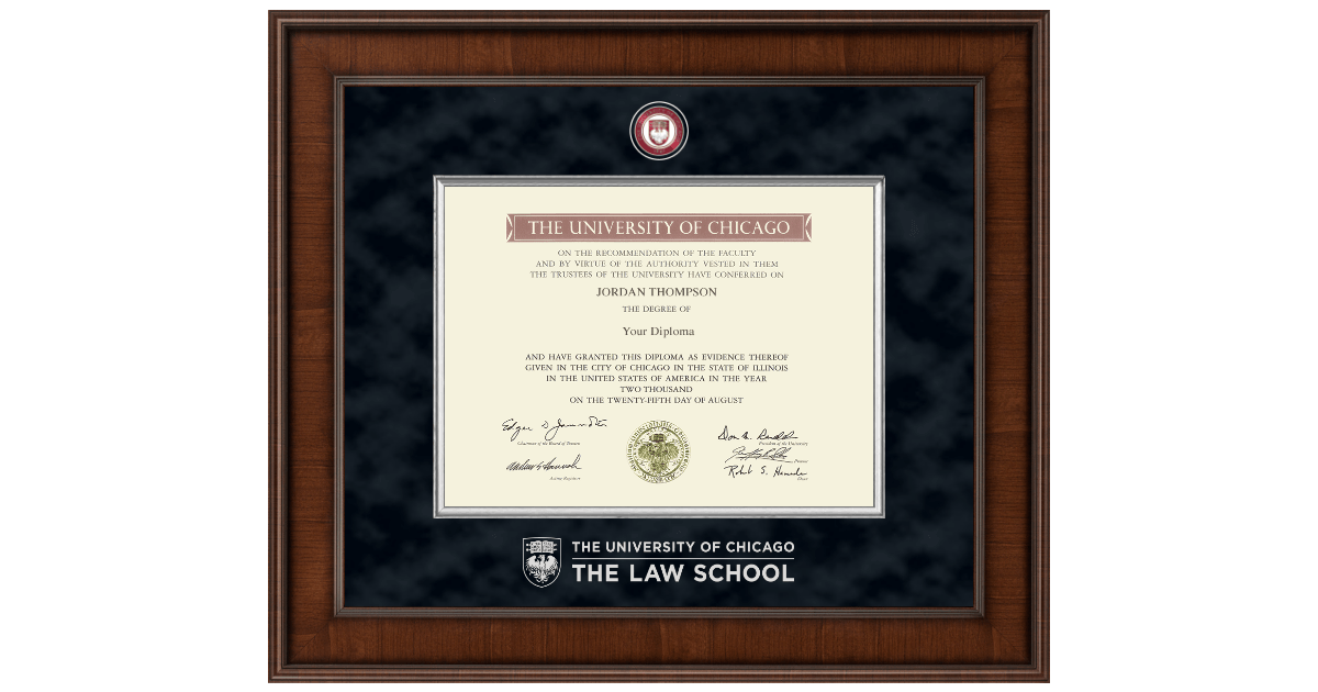 U of C The Law School Diploma Frames | Church Hill Classics
