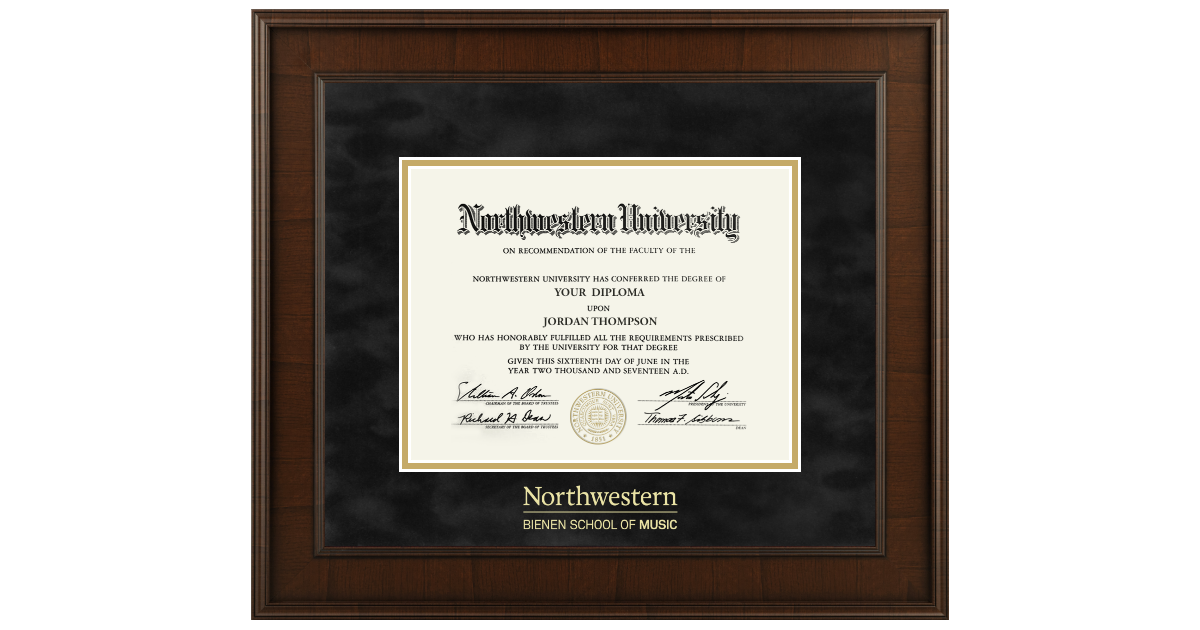Gold Embossed Diploma Frame in Madison Northwestern University - Item ...