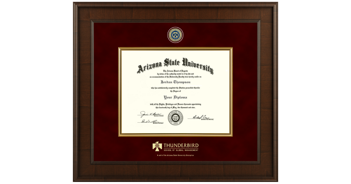 Presidential Masterpiece Diploma Frame in Madison Arizona State ...