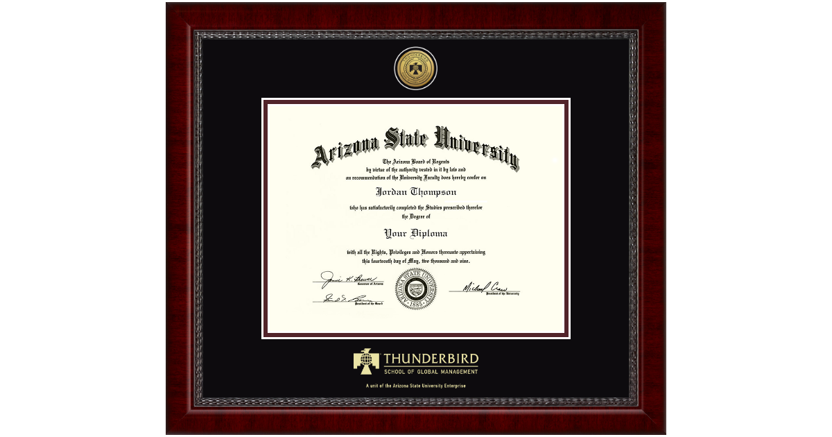Gold Engraved Medallion Diploma Frame in Sutton Arizona State ...