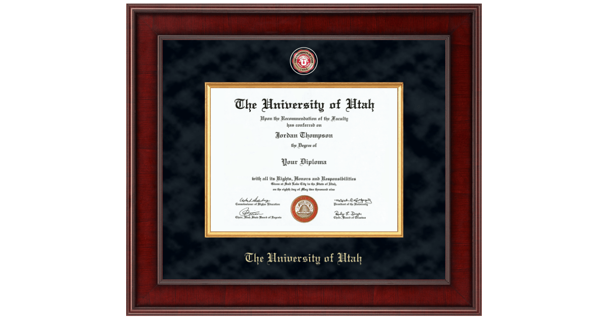 The University of Utah Diploma Frame | Church Hill Classics
