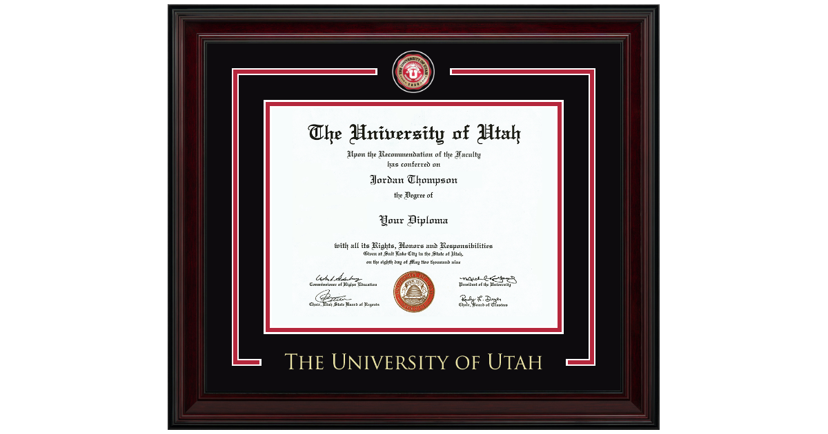 Showcase Edition Diploma Frame in Encore The University of Utah - Item ...