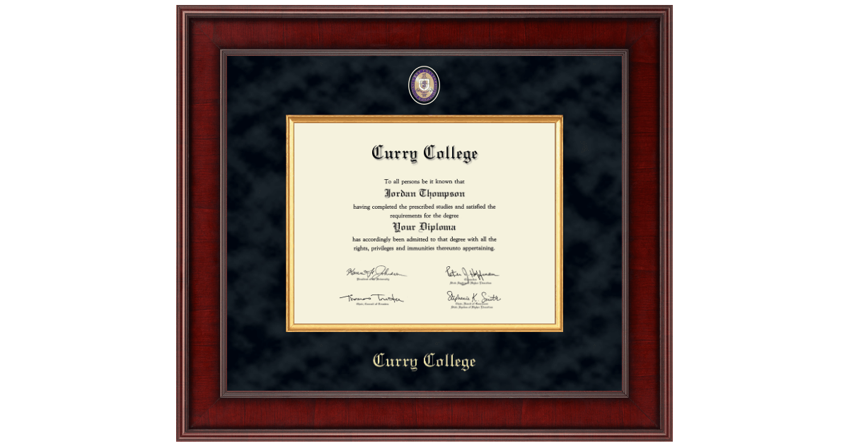 Presidential Masterpiece Diploma Frame in Jefferson Curry College ...
