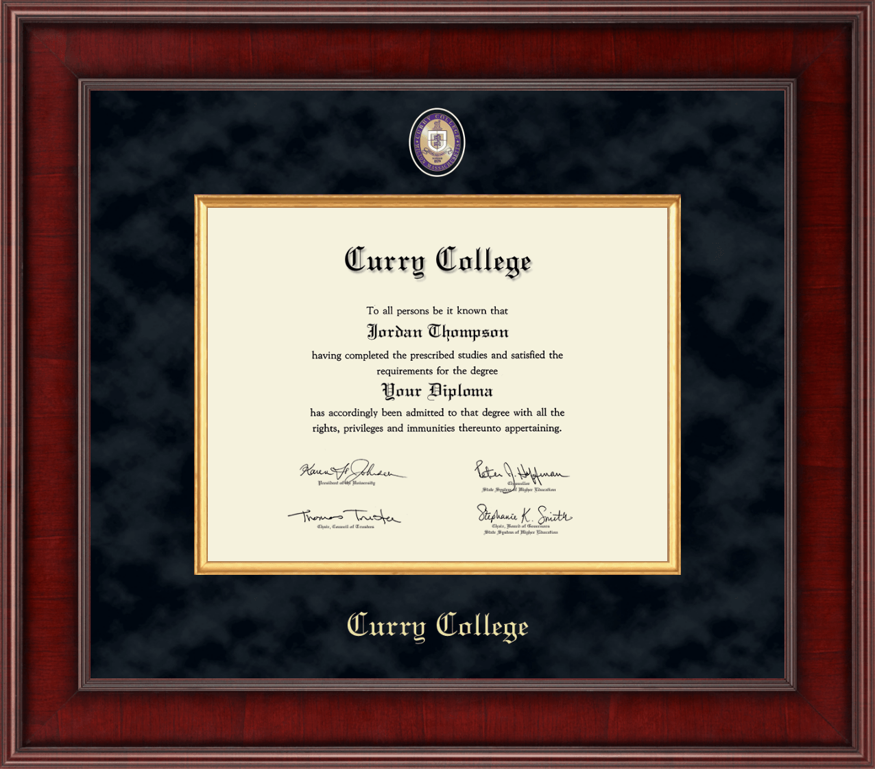 Curry College Presidential Masterpiece Diploma Frame in Jefferson ...