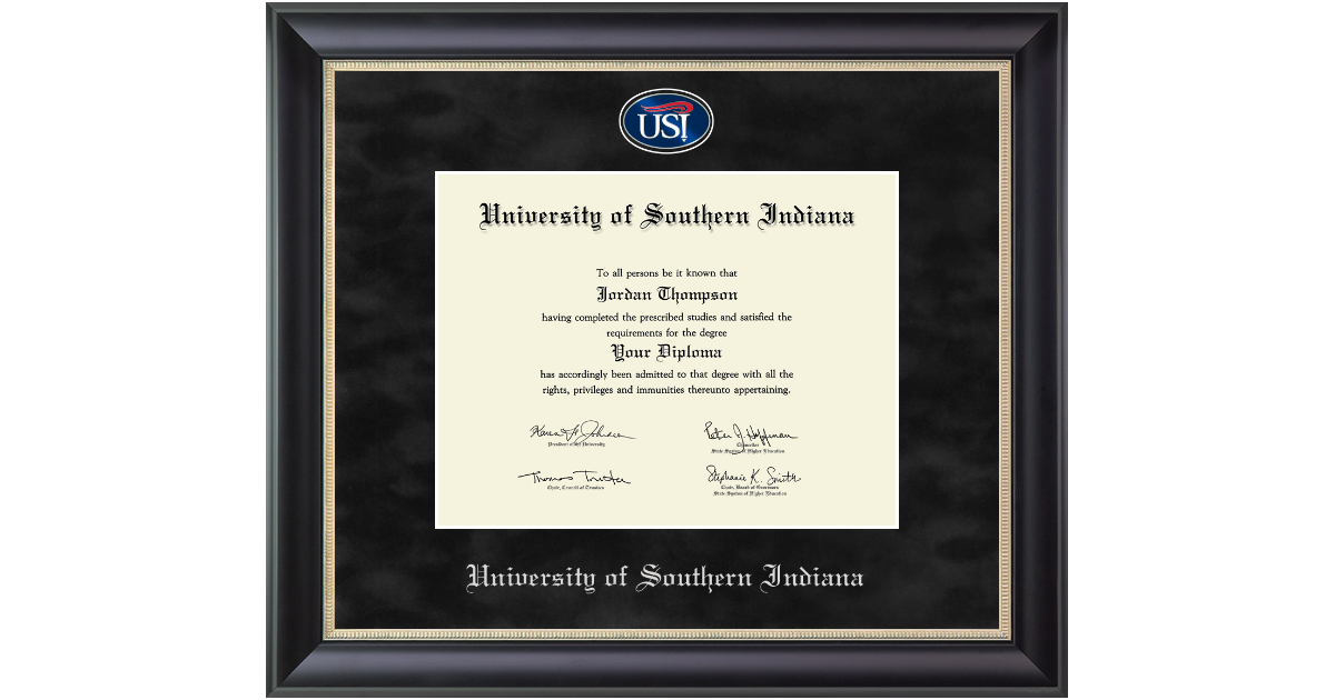 Regal Edition Diploma Frame in Noir University of Southern Indiana ...