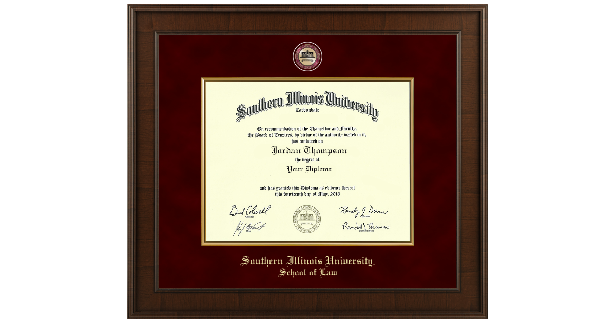 SIU School of Law Diploma Frames | Church Hill Classics