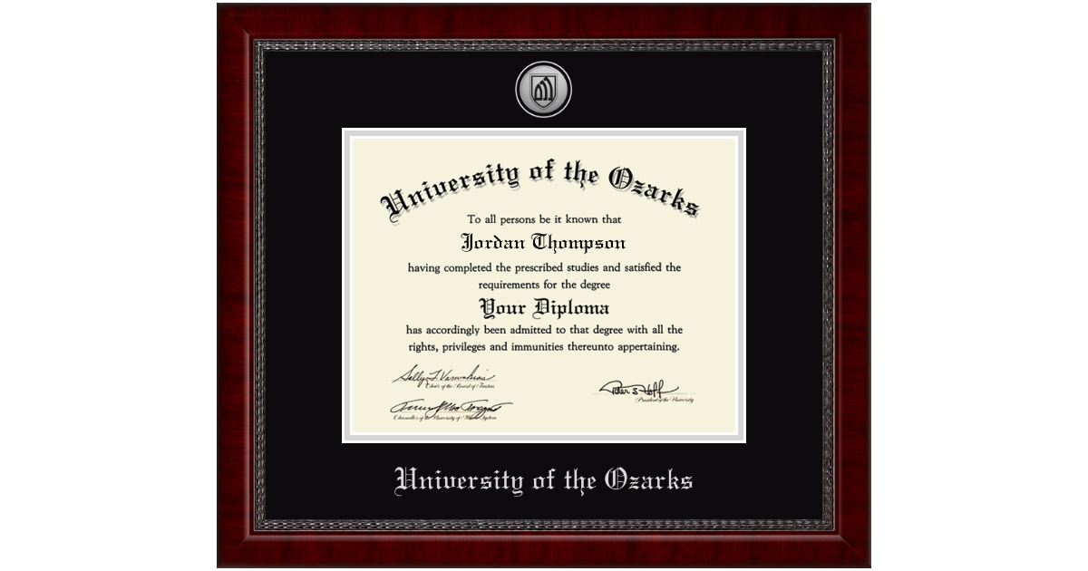 Silver Engraved Medallion Diploma Frame in Sutton University of the ...