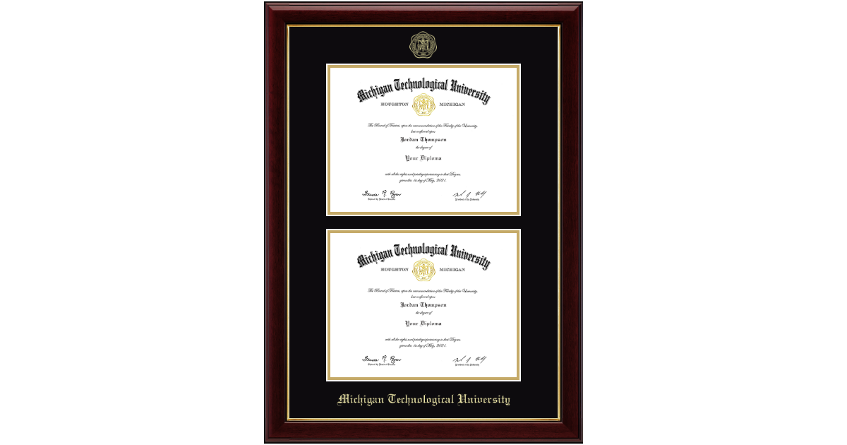 Double Diploma Frame in Gallery Michigan Technological University ...