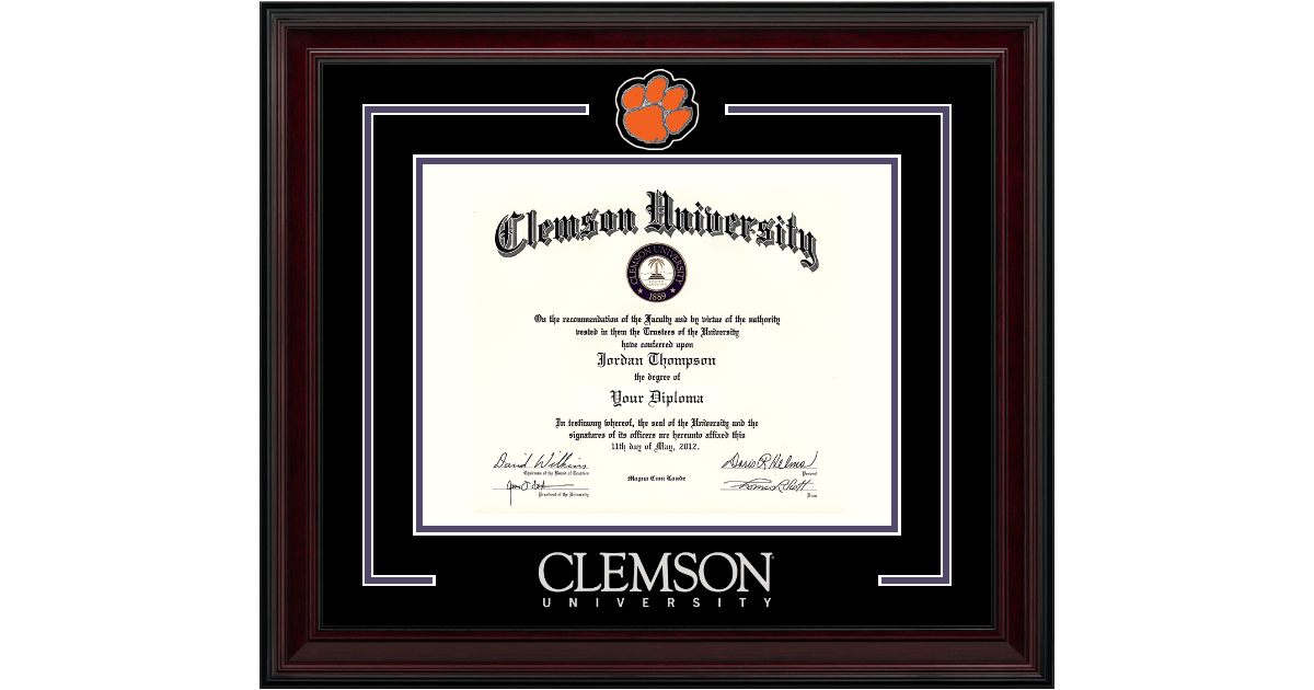 Spirit Medallion Diploma Frame in Encore Clemson University - Item ...