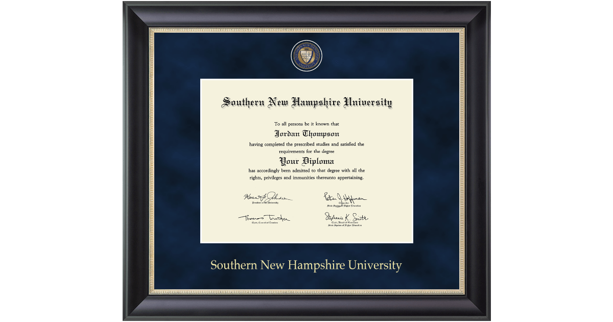 Regal Edition Diploma Frame in Noir Southern New Hampshire University ...
