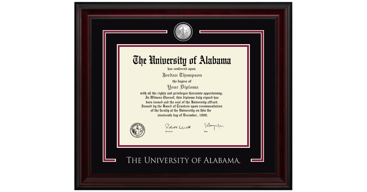 Showcase Edition Diploma Frame in Encore The University of Alabama ...