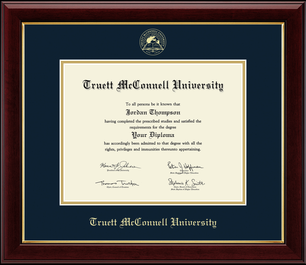 Truett McConnell University Gold Embossed Diploma Frame in Gallery ...