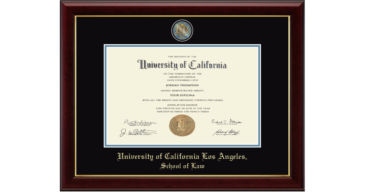 Masterpiece Medallion Diploma Frame in Gallery University of California ...