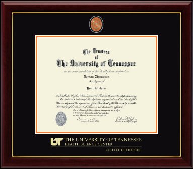 Tennessee Health Science Center Memphis College of Medicine Diploma Frames