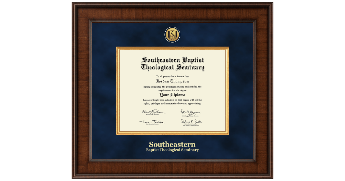 SEBTS Diploma Frame | Church Hill Classics