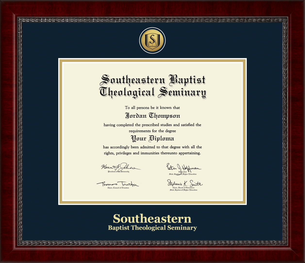 Southeastern Baptist Theological Seminary Gold Engraved Medallion ...