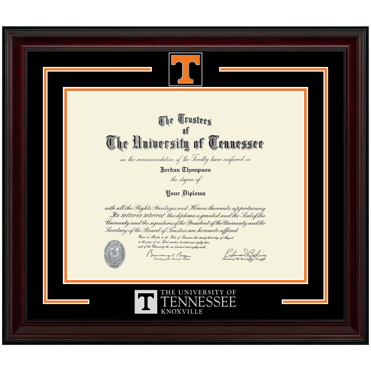 Spirit Medallion Diploma Frame in Encore The University of Tennessee ...