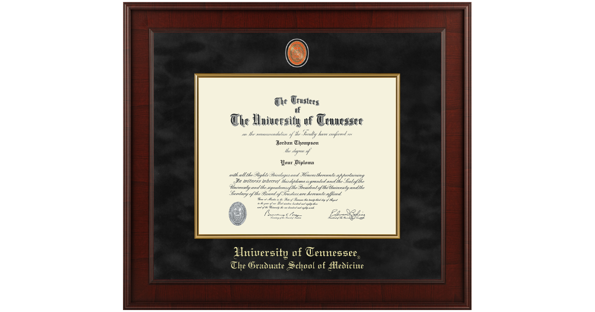 UTK The Graduate School of Medicine Diploma Frames