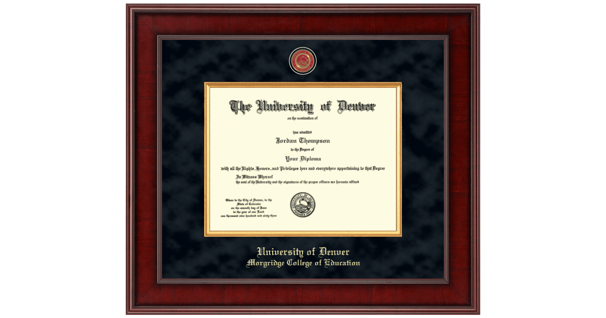 DU Morgridge College of Education Diploma Frames