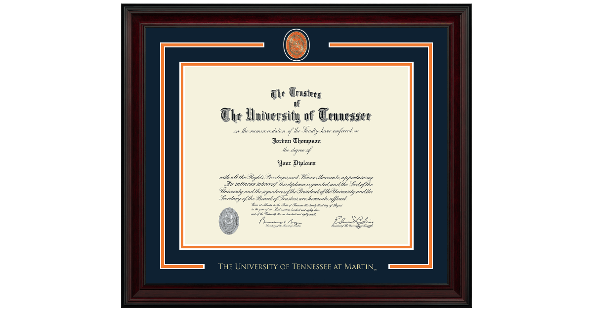 Showcase Edition Diploma Frame in Encore The University of Tennessee ...
