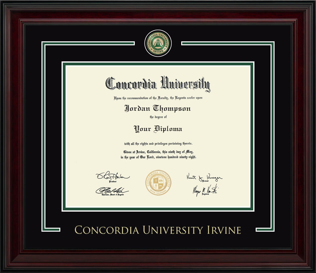 Concordia University - Irvine Showcase Edition Diploma Frame in Encore ...