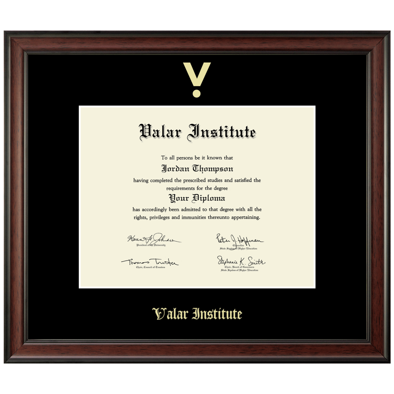Gold Embossed Diploma Frame in Studio Quantic - Item #410097 from QUANTIC