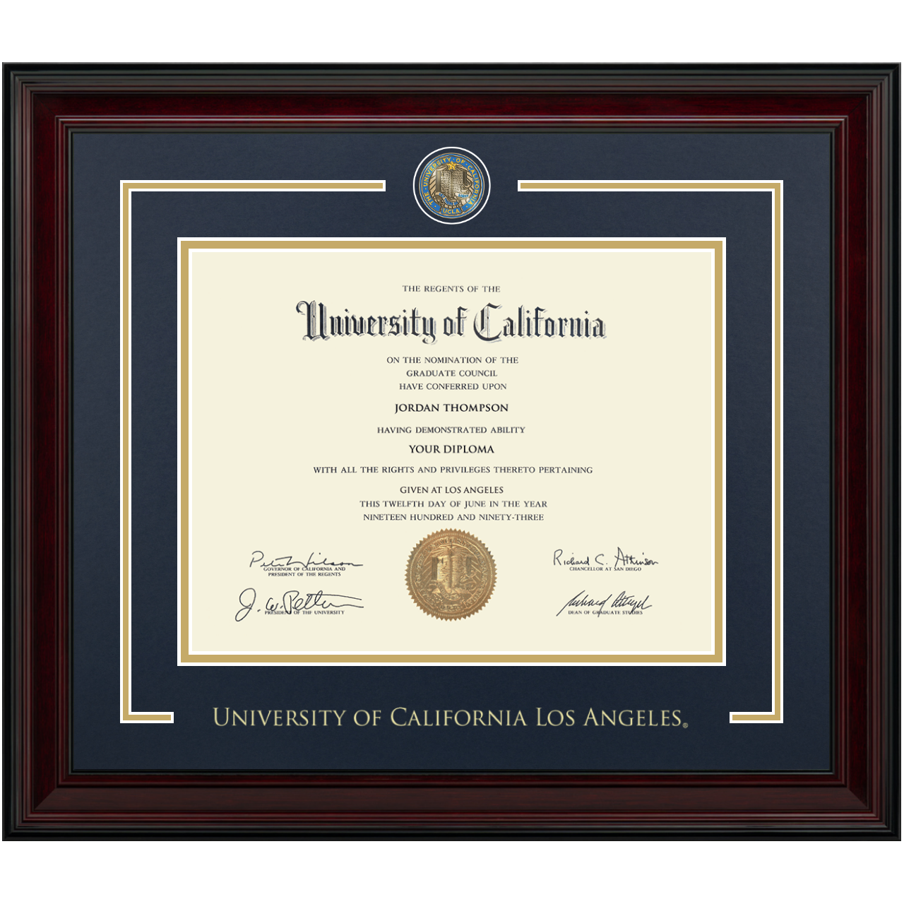 Showcase Edition Diploma Frame in Encore University of California Los ...