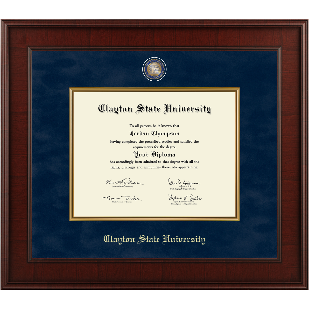 Clayton State University - Diploma Frames - Church Hill Classics