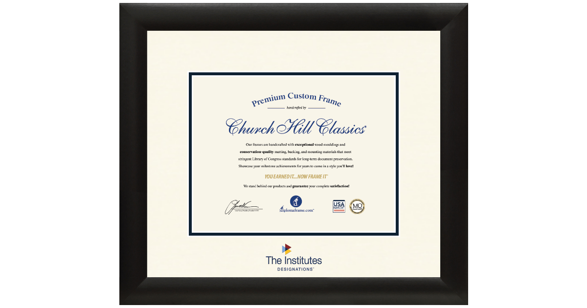The Institutes Designations - Certificate Frames - Church Hill Classics