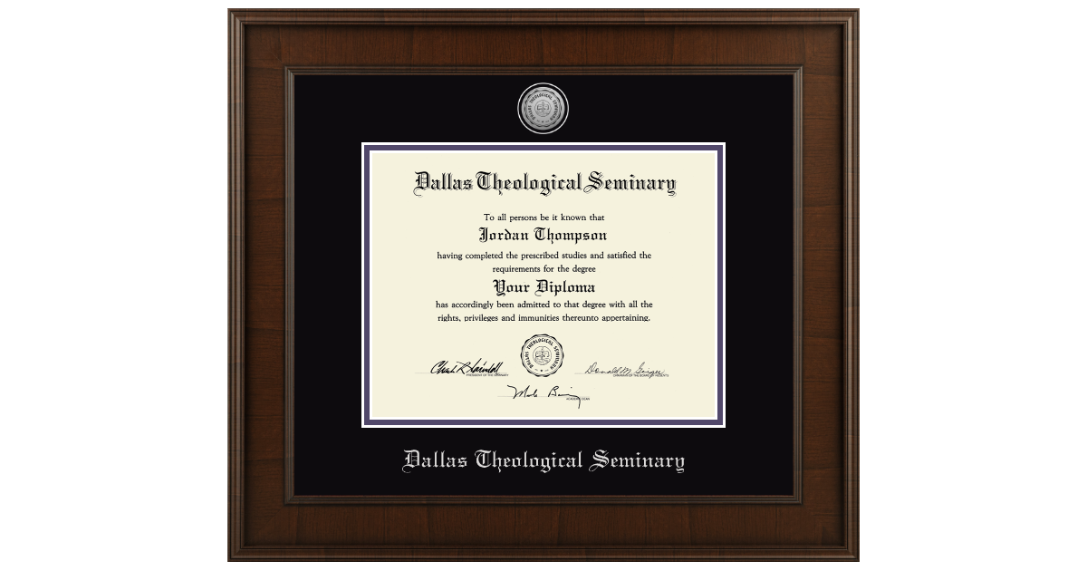Dallas Seminary Diploma Frame | Church Hill Classics