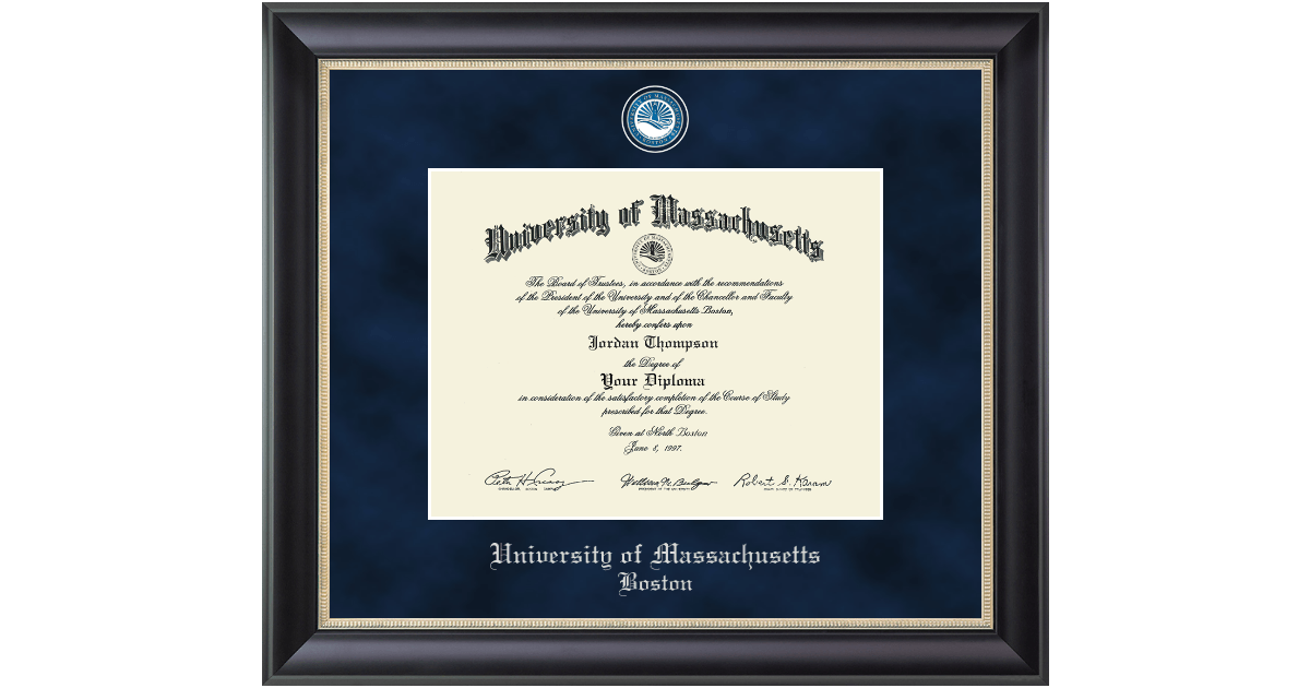 Regal Diploma Frame in Noir University of Massachusetts Boston - Item ...