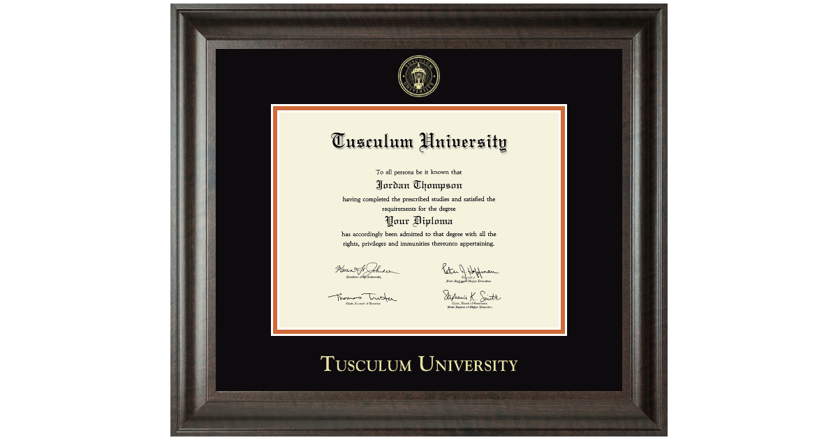 Gold Embossed Diploma Frame in Acadia Tusculum University - Item ...